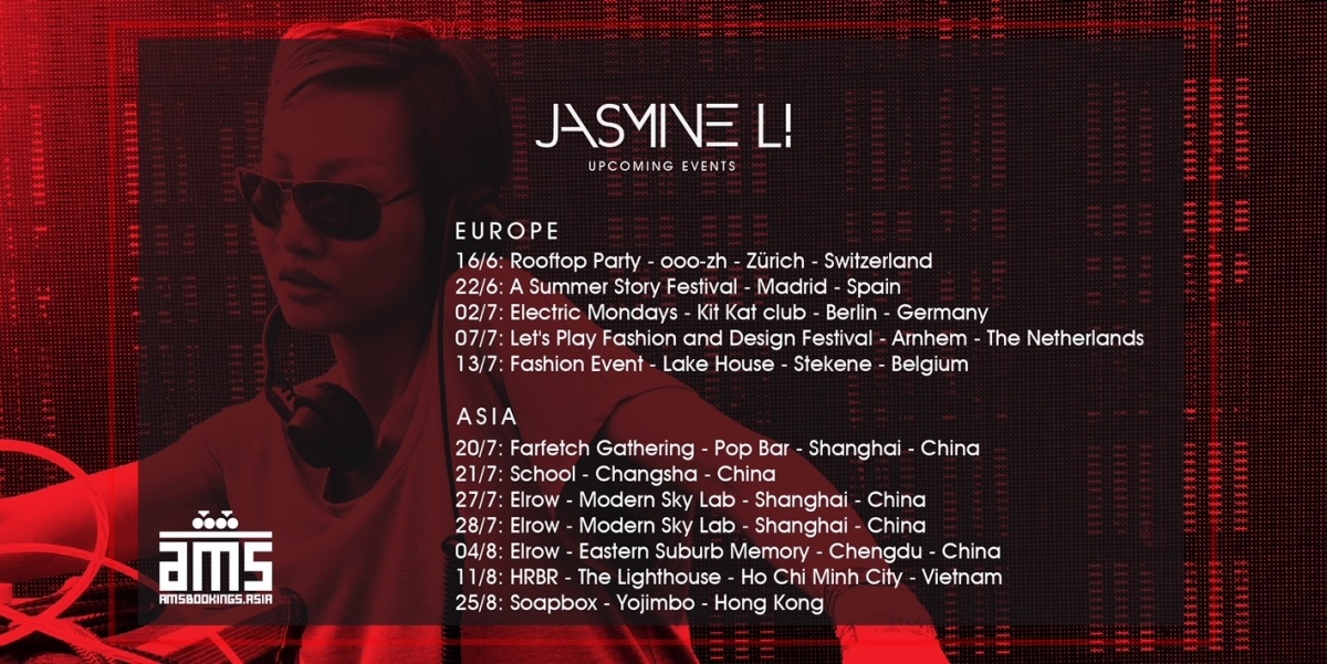 Jasmine Li: Europe & Asia Tour - AMS Bookings ASIA